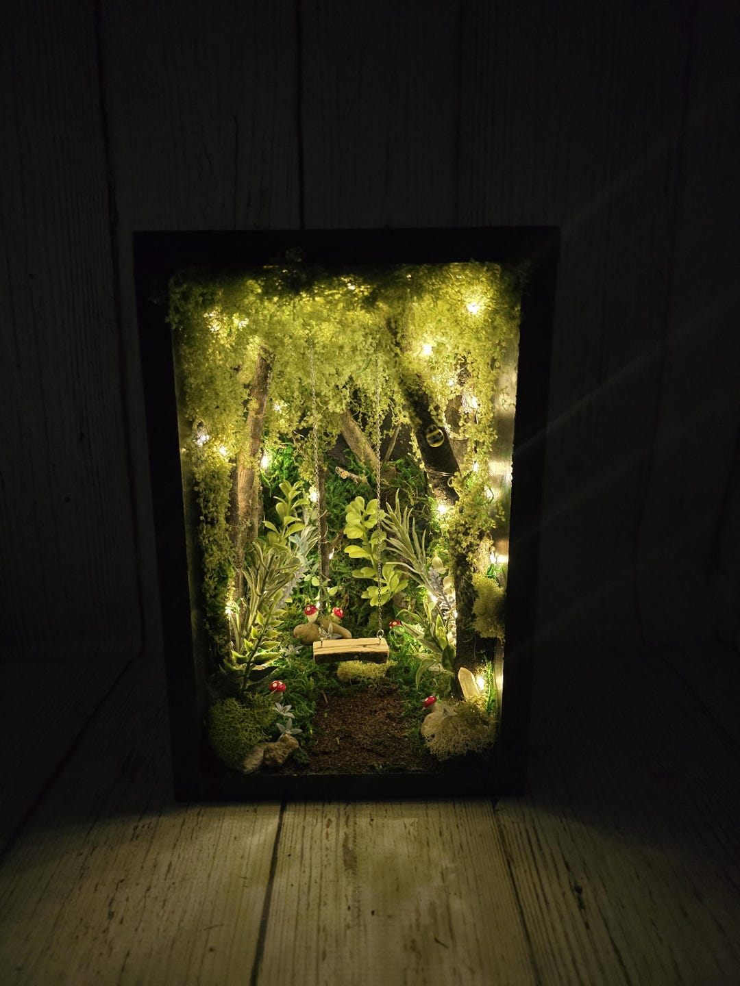 Completed Forest Path Book Nook, Forest Book Shelf Decor, Miniatures ...