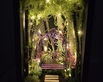 Completed Forest Path Book Nook, Forest Book Shelf Decor, Miniatures ...