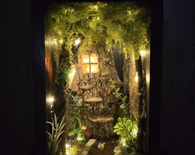 Completed Forest Path Book Nook, Forest Book Shelf Decor, Miniatures ...