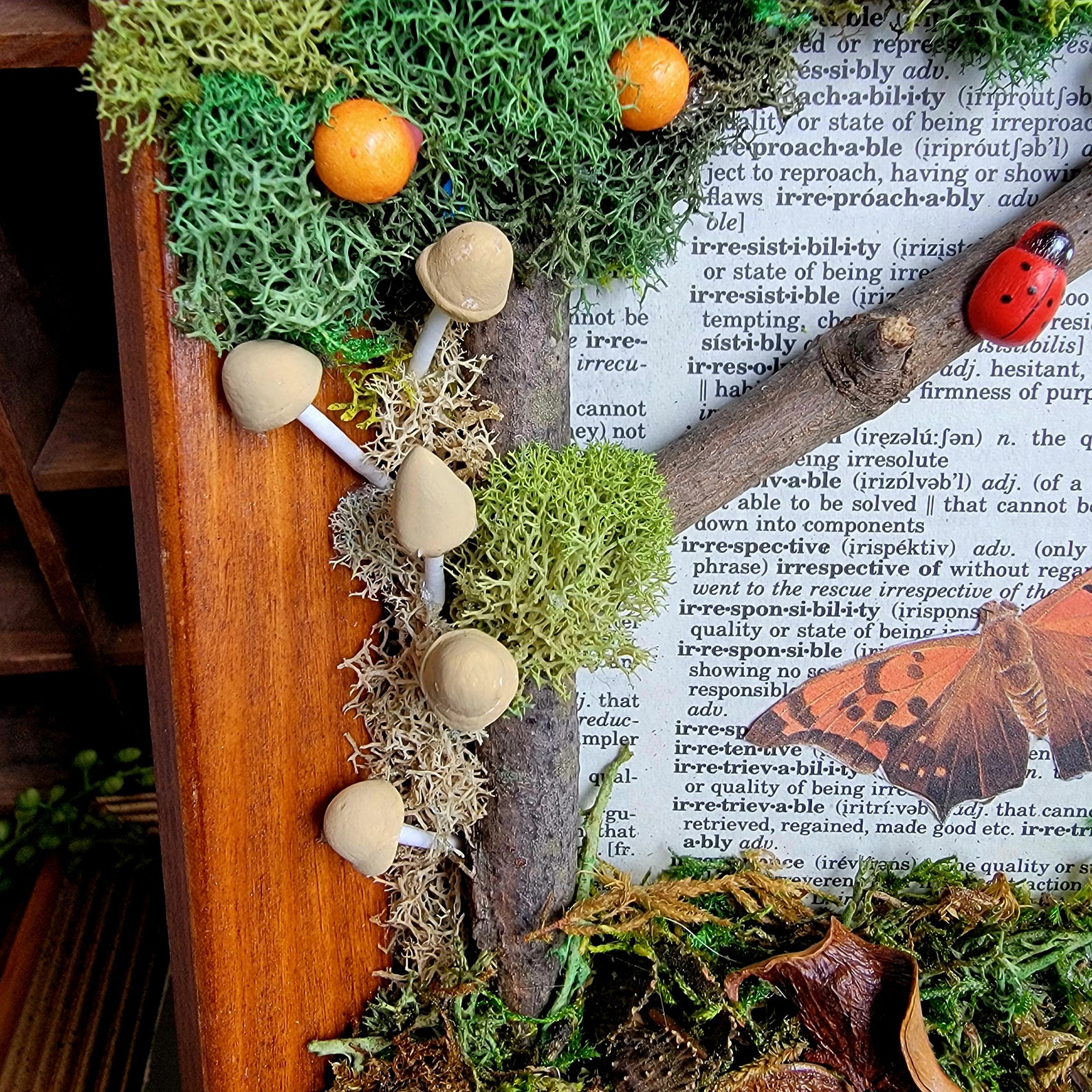 Miniature Butterfly Nature Scene, Cottage Core Decor, Goblin Core Decor ...