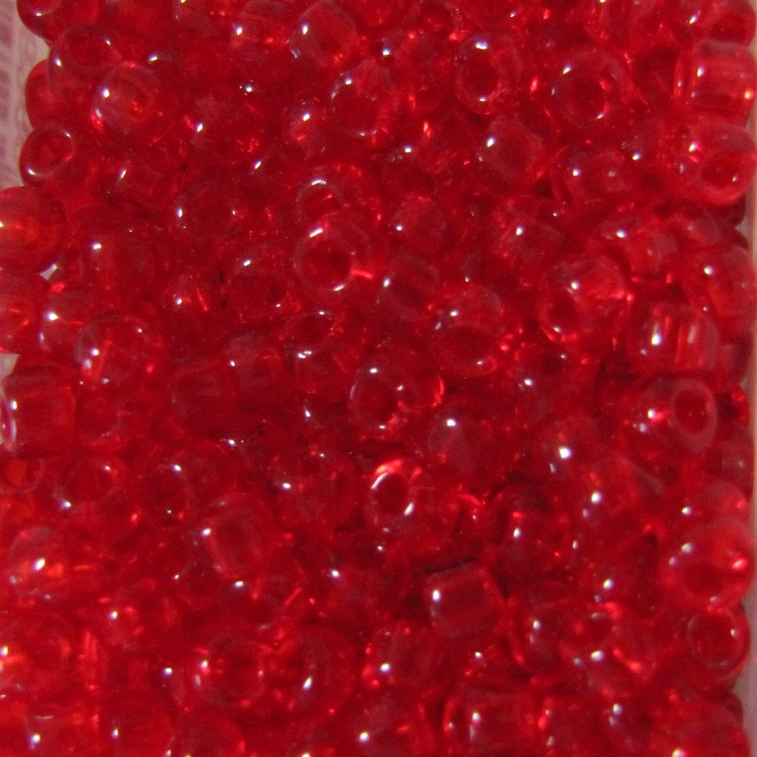 Red 6/0 Seed Beads, Transparent Red, 20 Grams, 5479 Red Seed Beads ...
