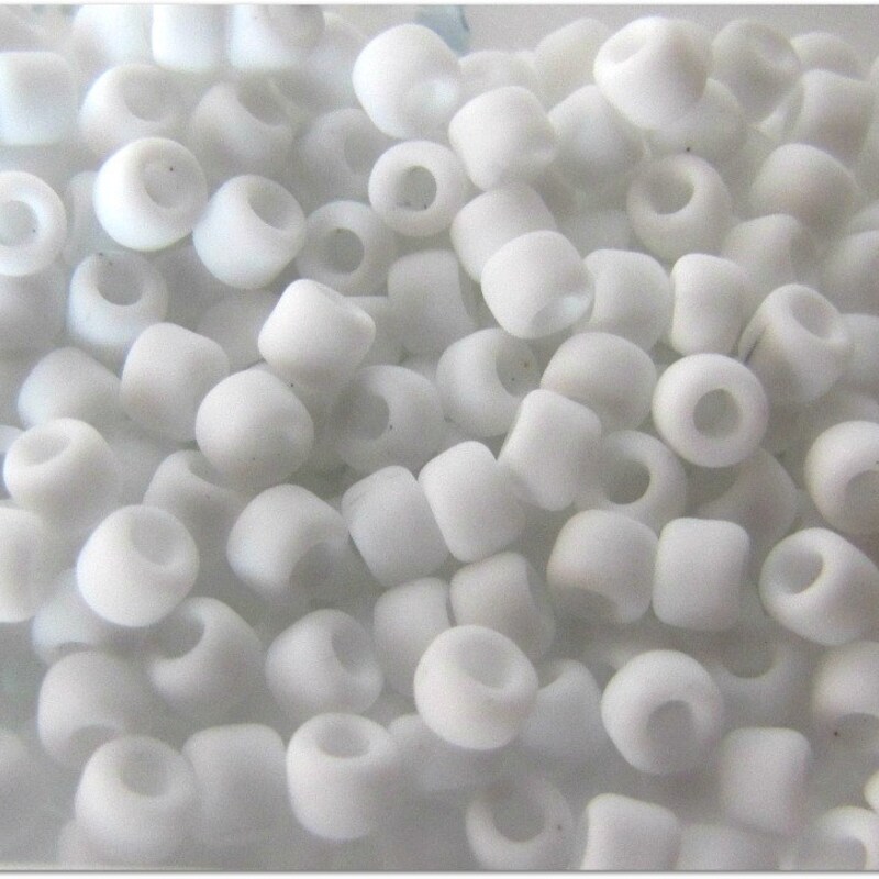 Matte White Beads - Etsy