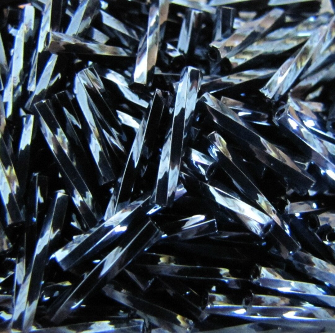 Bugle Beads, Black Metallic Bugles, Twist Bugles, Miyuki of Japan ...