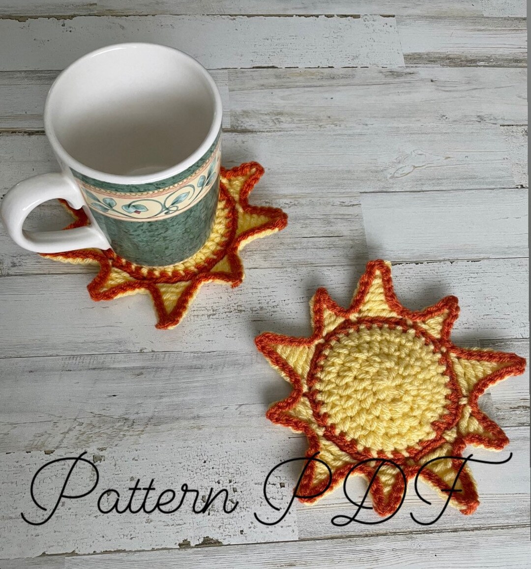 Sunshine Coaster Crochet Pattern PDF Digital File Only - Etsy