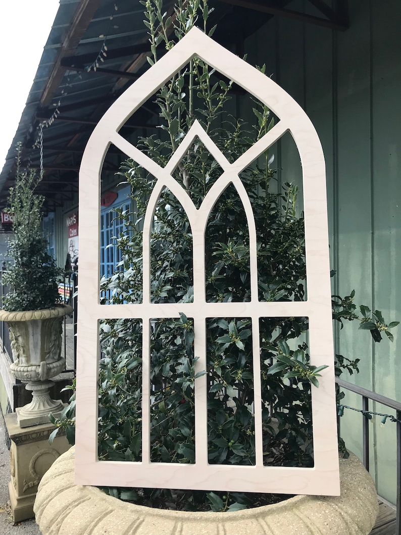 Wood Cathedral / Gothic Pointed Window With Inset Pointed Arch - Etsy