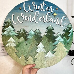 Winter Wonderland Sign, Wood Rustic Sign, Wall Hanging - Etsy