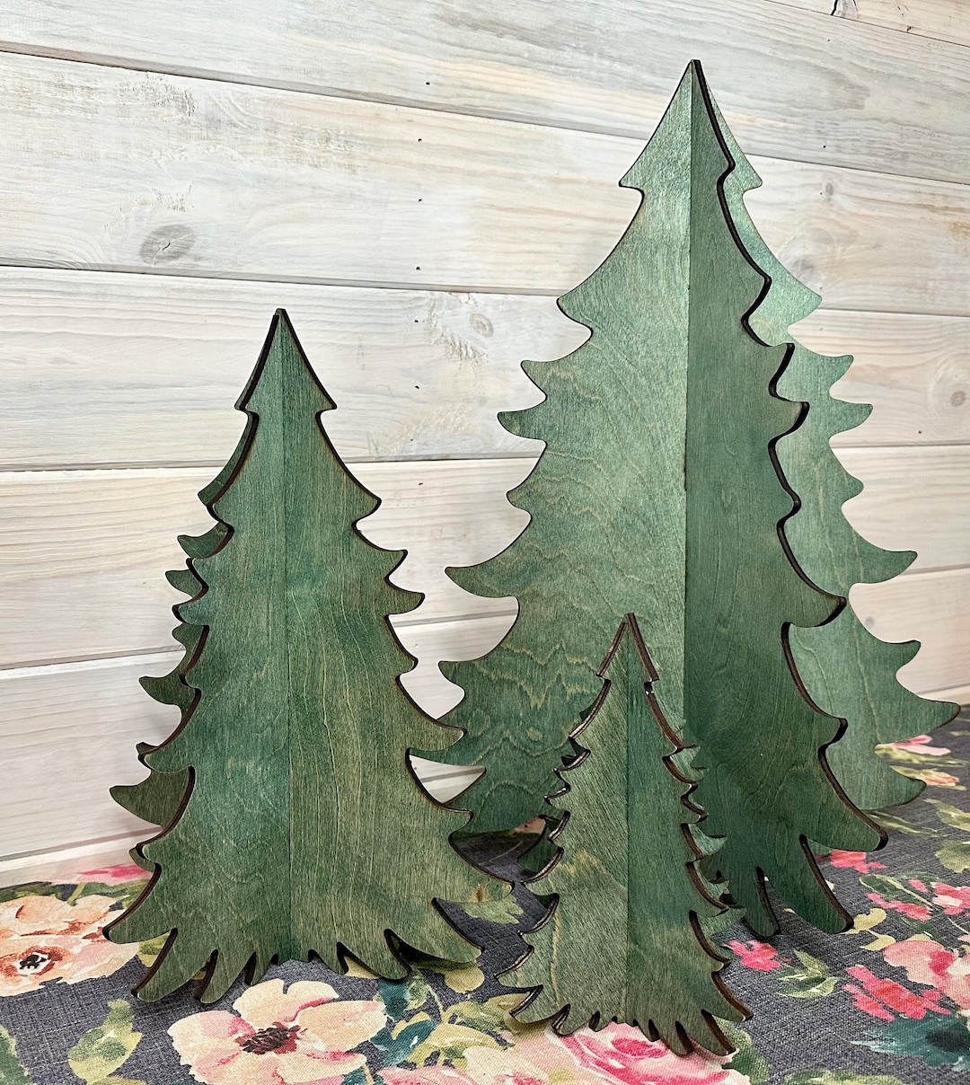 3D Wood Christmas Tree: Freestanding Tabletop Decor - Etsy