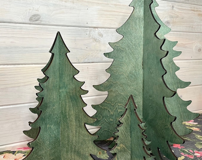Decorative Freestanding Trees in 5 Sizes From 4 to 10 1/2 Inches, 6 ...