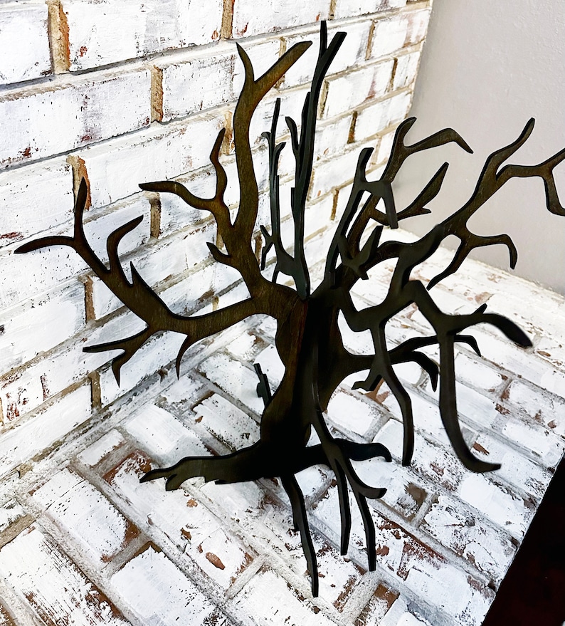 3D Freestanding Haunted Tree: Black Wood Halloween Decor - Etsy