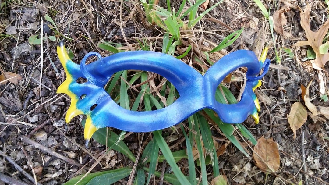 Sprite: Blue Dart (hand-painted Leather Mask) - Etsy
