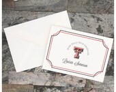 Texas Tech Any University Graduation Thank You Cards Notecards | Etsy