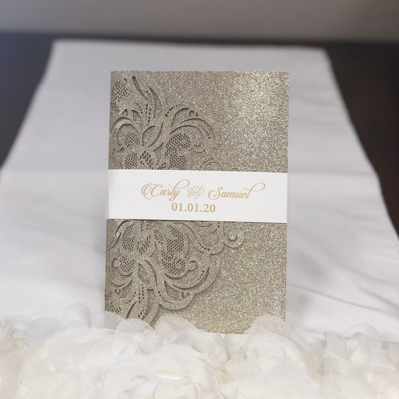 Glitter Invitation - Etsy
