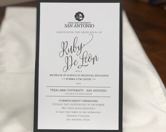 Texas A&m Graduation Announcement | Etsy