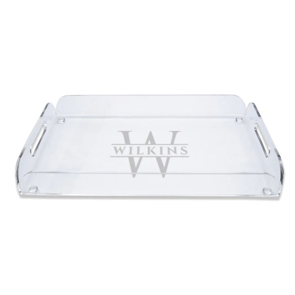 Acrylic Monogram Tray - Etsy