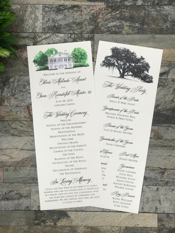 Wedding program paper size | Beachweddingtips.com