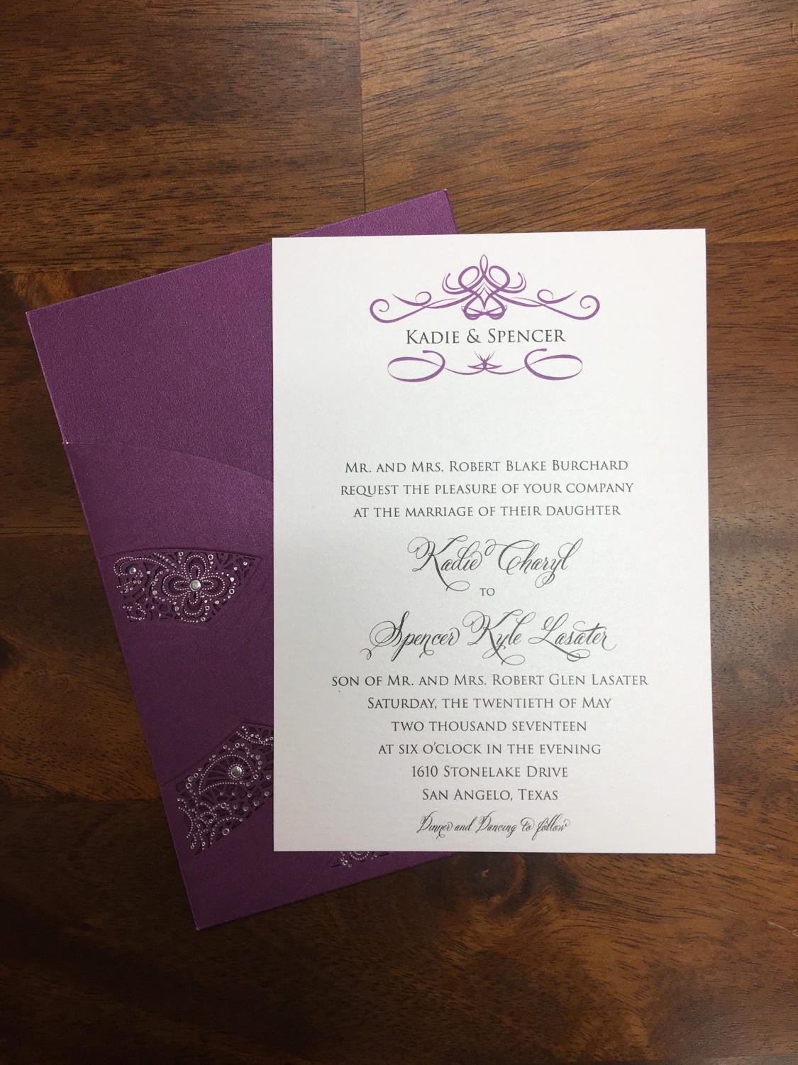 Gorgeous Laser Cut Wedding Invitations Square Wedding Die Cut | Etsy