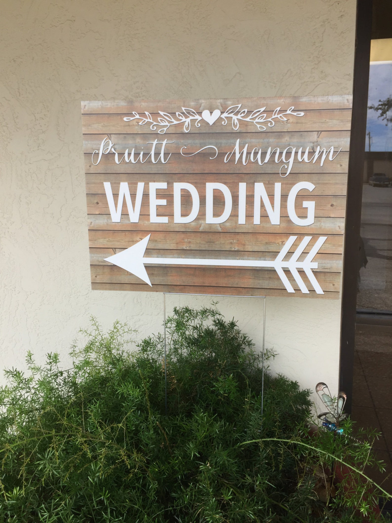 Custom Wedding Directions Yard Sign Double Sided Directions - Etsy