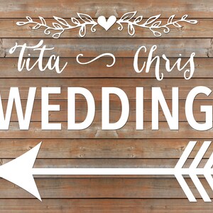 Custom Wedding Directions Yard Sign Double Sided Directions Sign ...