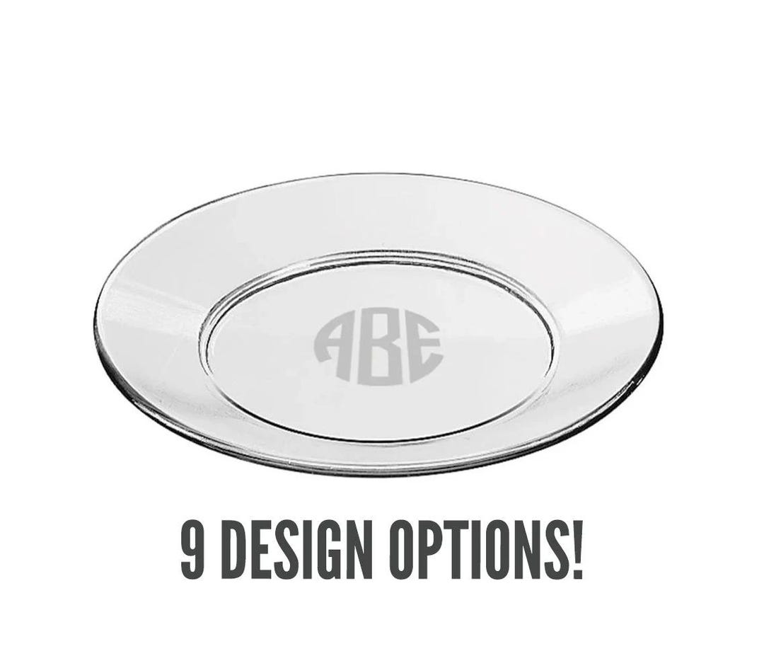Custom Engraved Glass Plate, Monogram Wedding Gift - Etsy