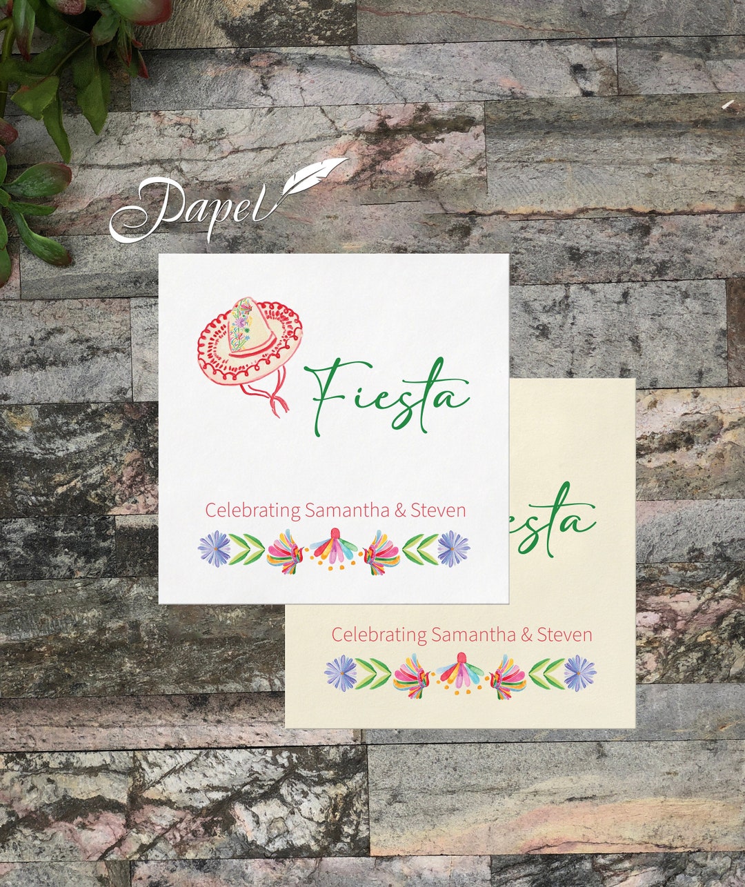 Fiesta Napkins, Rehearsal Dinner Napkins, Couples Shower Napkins ...