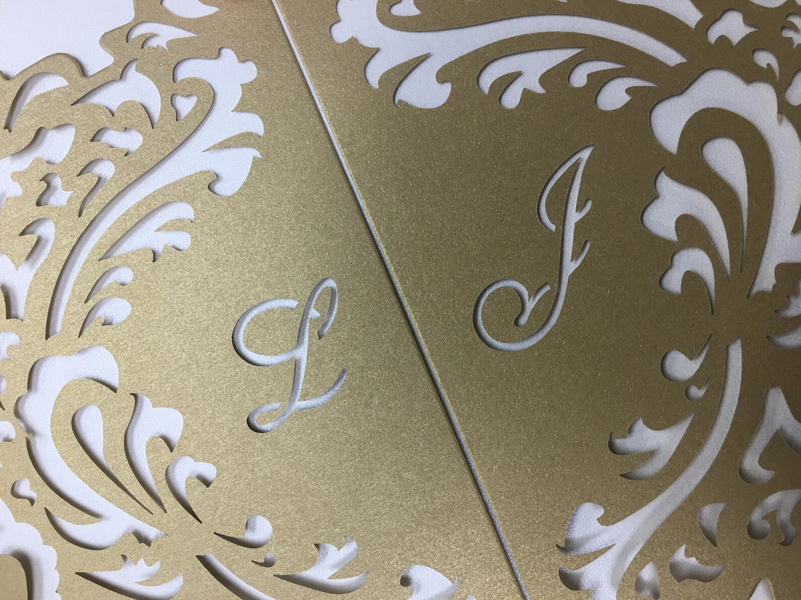 Luxurious XL Personalized Name Laser Cut Invitations Laser Cut - Etsy