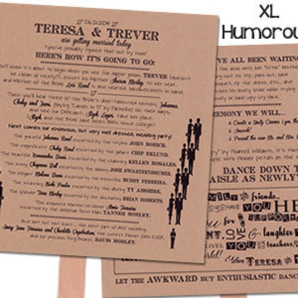 Funny Wedding Program - Etsy