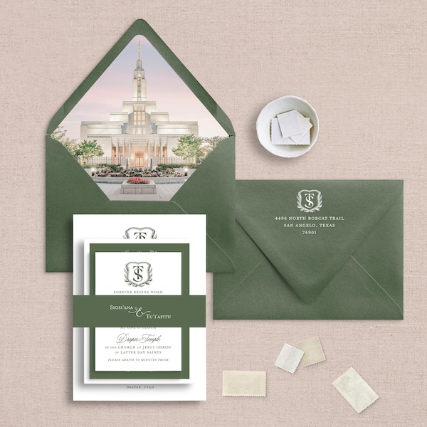 Lds Wedding Invite - Etsy