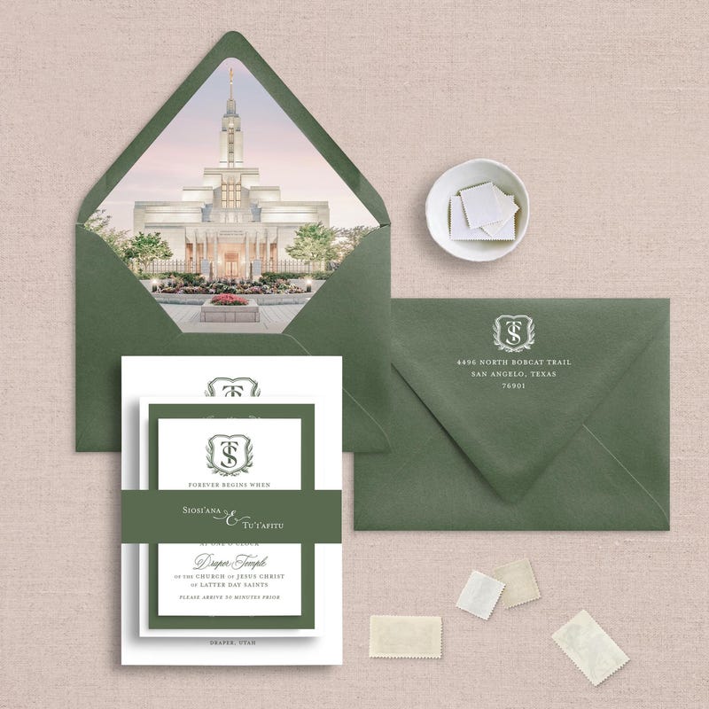 Lds Wedding Invite - Etsy