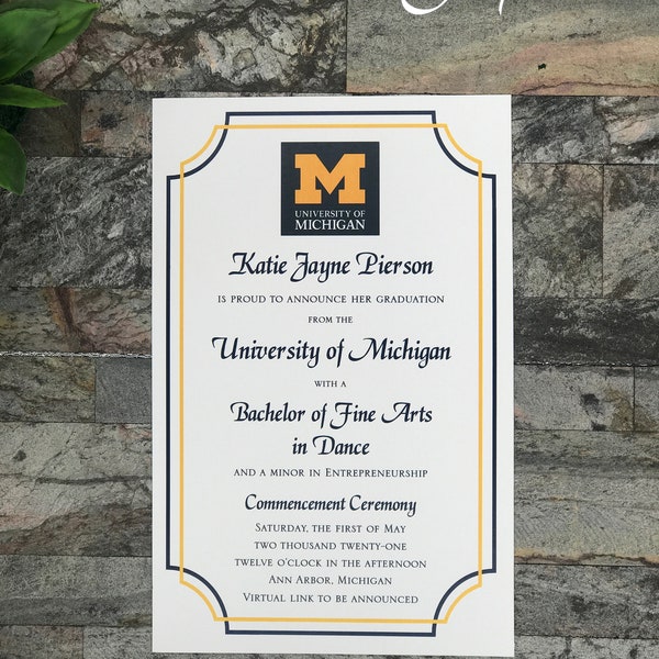 Michigan Invitation - Etsy