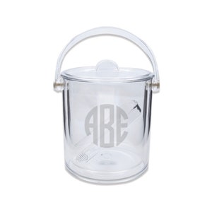 Personalized Acrylic Ice Bucket: Custom Monogram Engraved Gift - Etsy