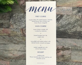 Custom Dinner Menu - Etsy