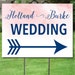 Custom Wedding Directions Yard Sign Double Sided Directions - Etsy