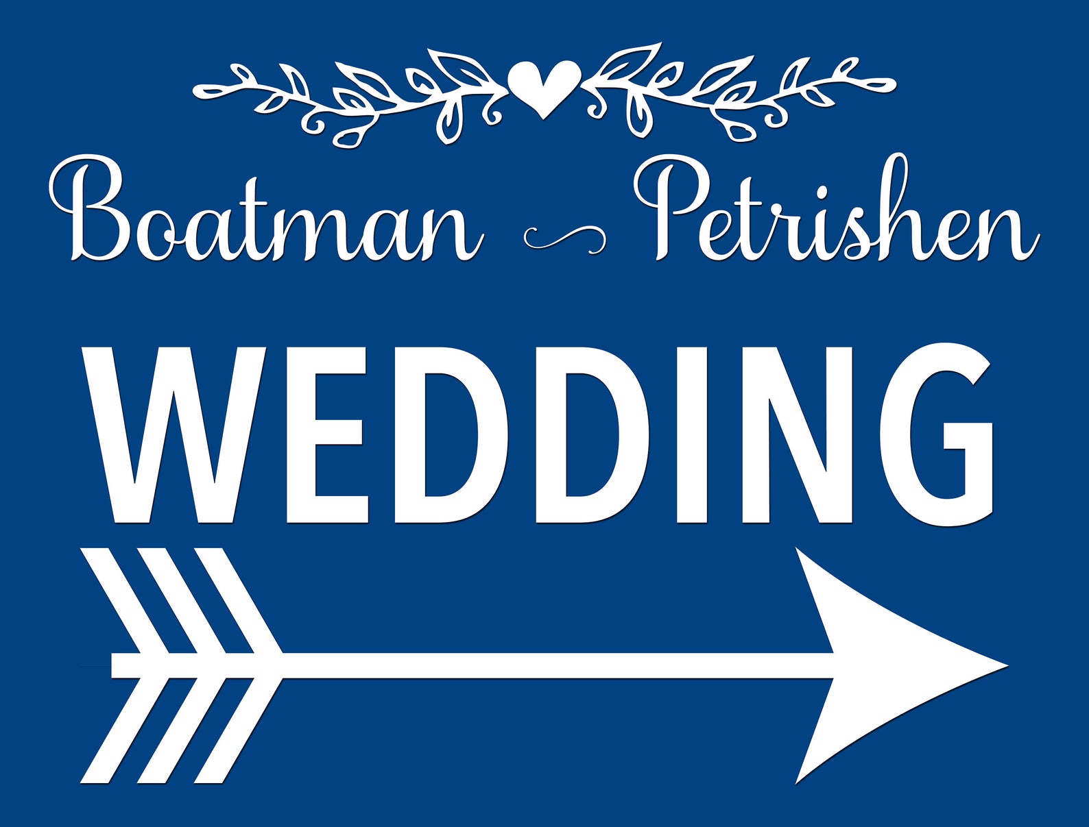 Custom Wedding Directions Yard Sign Double Sided Directions - Etsy