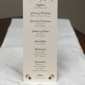 Wedding Programs Bright Floral Flowers Traditional Tall - Etsy