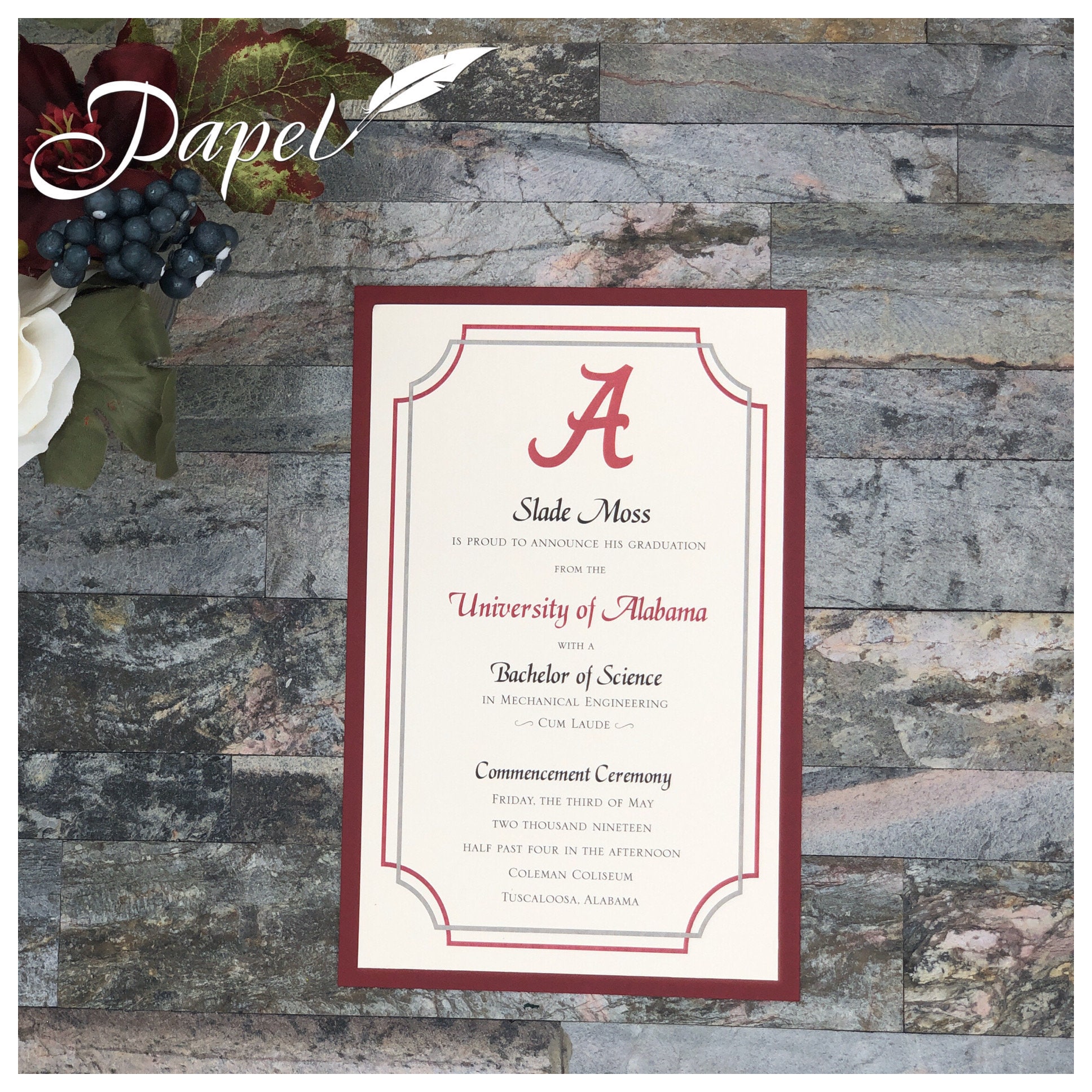 University Of Alabama Graduation Cards