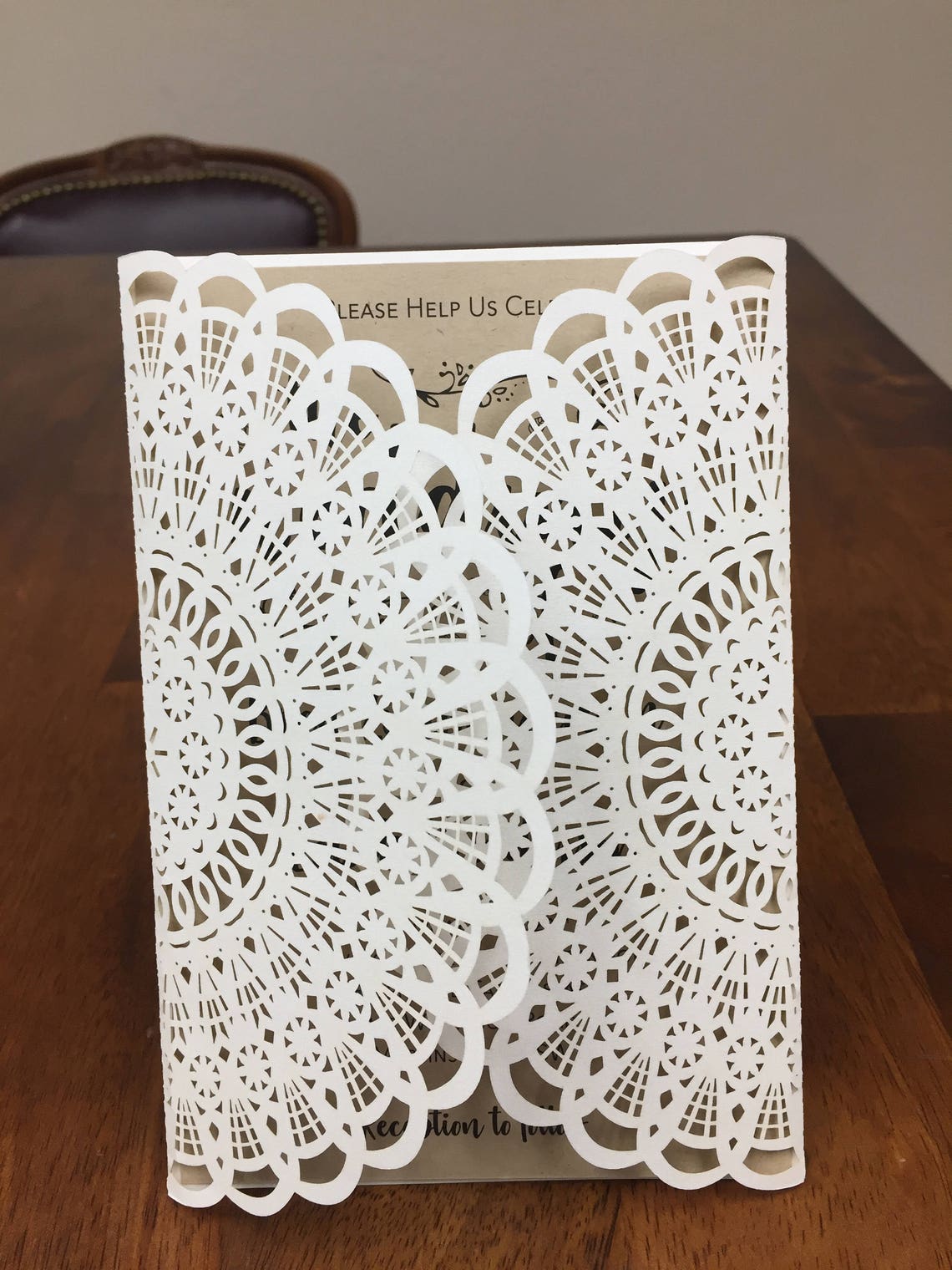 Rustic Laser Cut Wedding Invitations Rustic Wedding Die Cut - Etsy