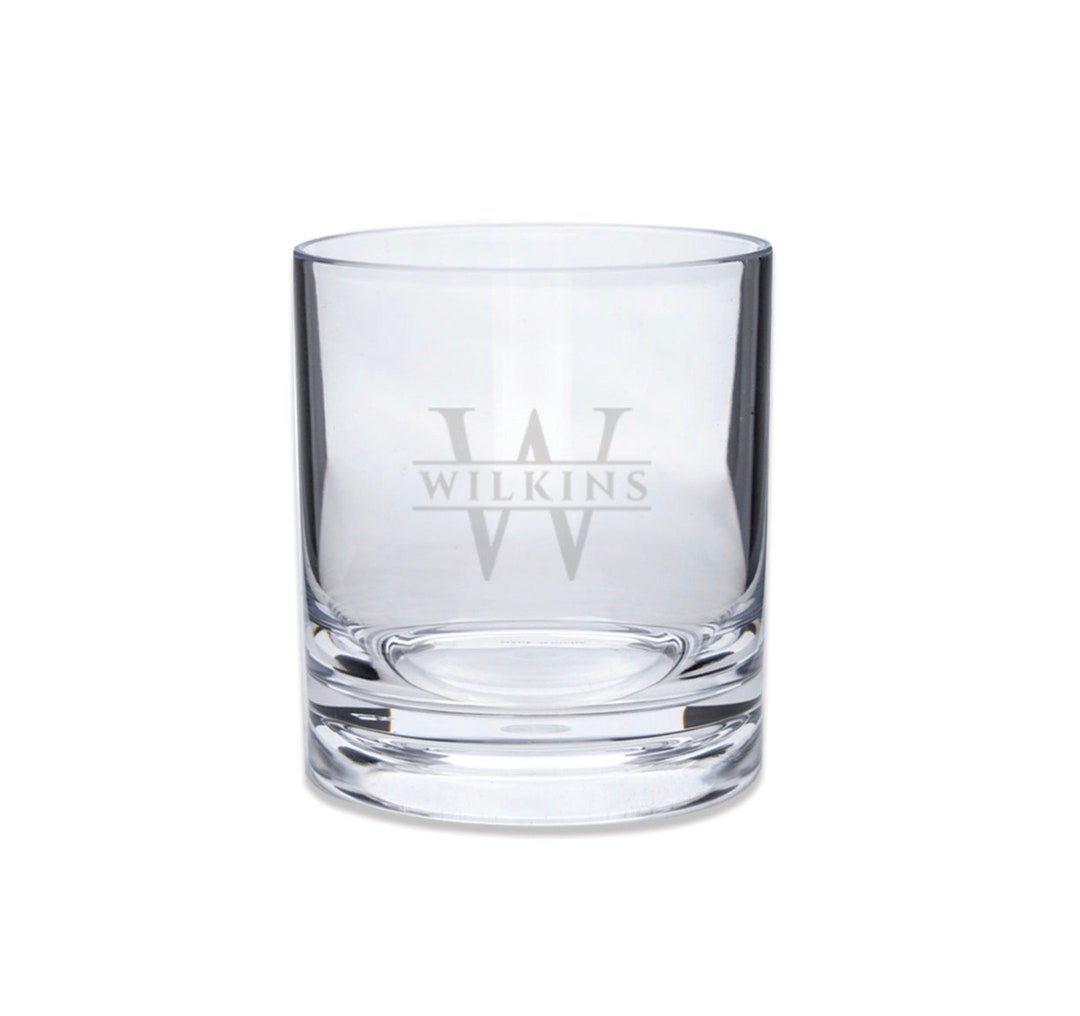 Custom Engraved Acrylic Low Ball Glass: Personalized Monogram Gift - Etsy