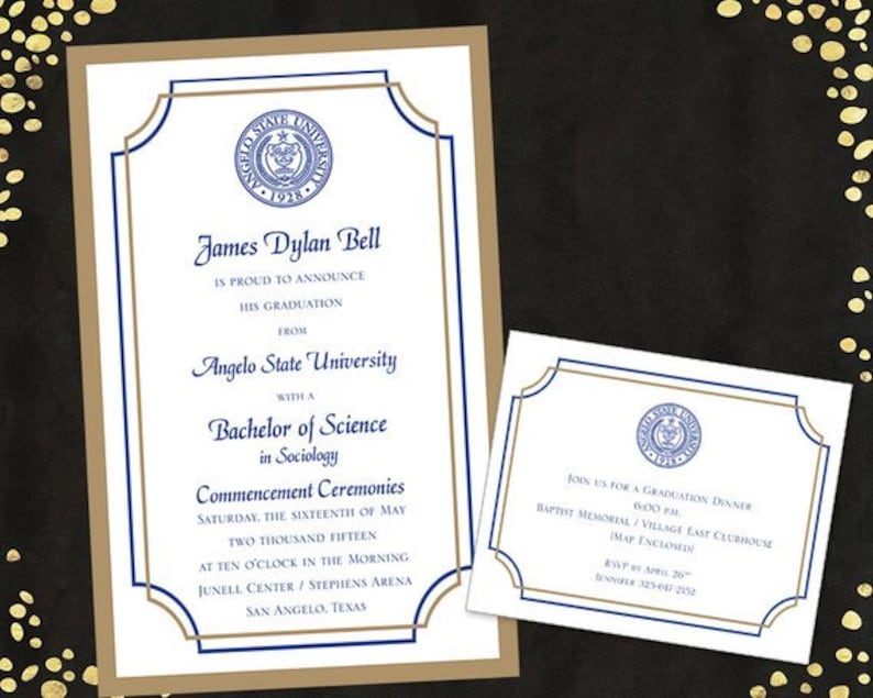 Any University College Graduation Invitation Alderson Broaddus ...