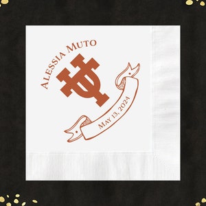 UT Austin Cocktail Napkins: Personalized Longhorn Graduation Party - Etsy