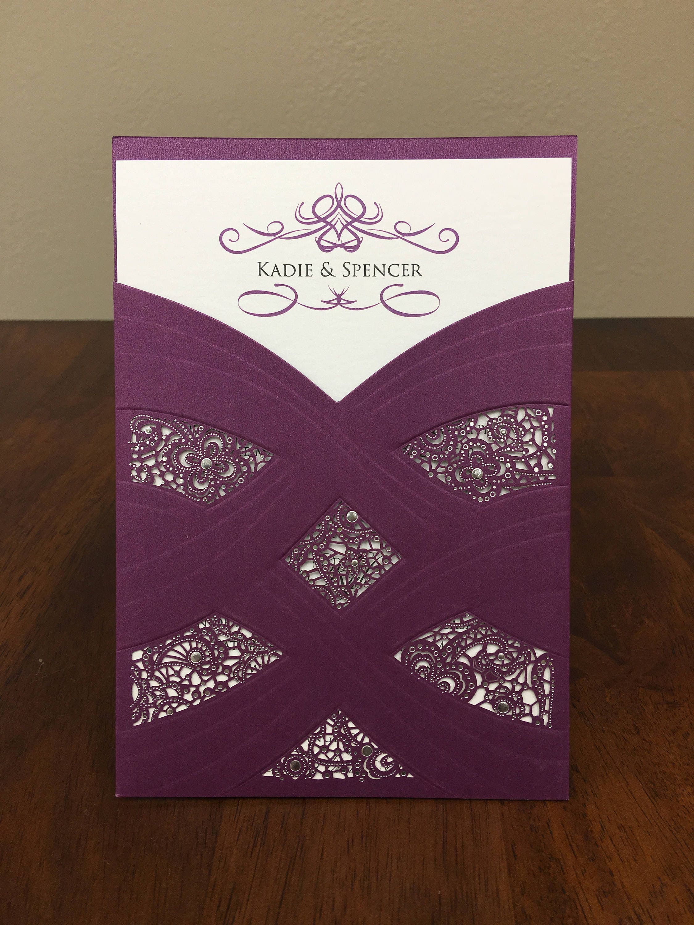 Gorgeous Laser Cut Wedding Invitations Square Wedding Die Cut | Etsy