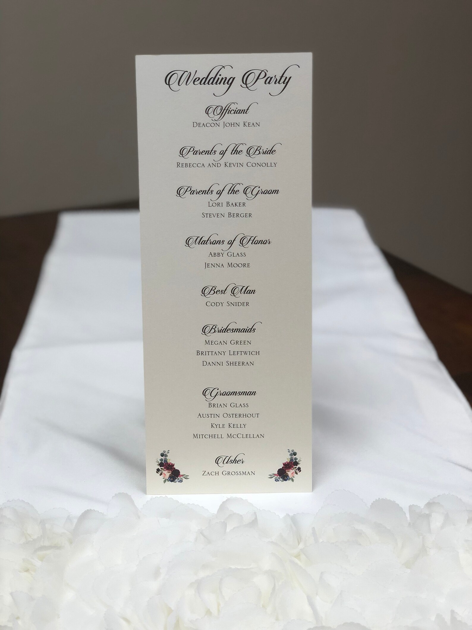 Wedding Programs Bright Floral Flowers Traditional Tall - Etsy
