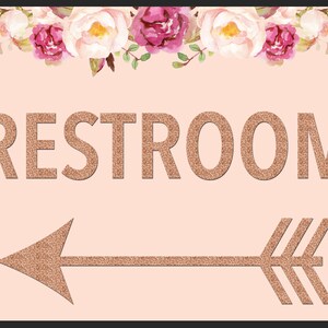 Custom Floral Wedding Directions Yard Sign Double Sided Directions Sign ...