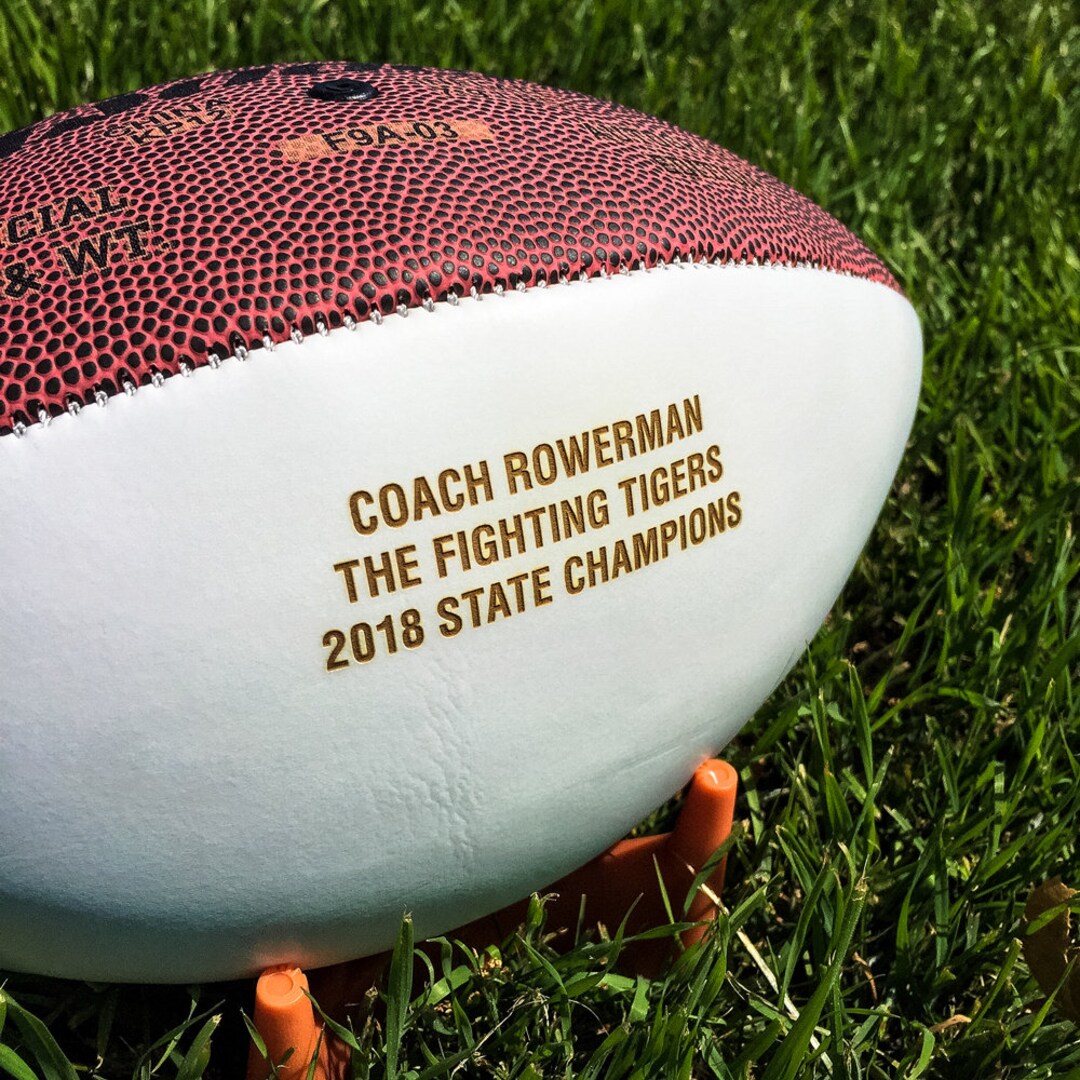 Custom Engraved Football Personalized Coach Coaches Gift MVP Team ...
