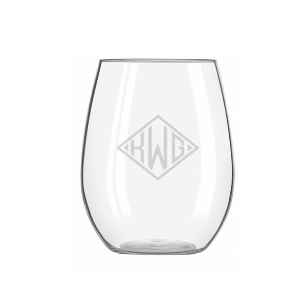 Acrylic Bridesmaid Stemless Wine Glasses Etsy