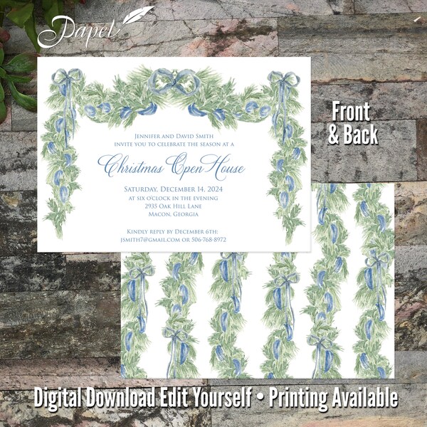 Garland Invitation - Etsy