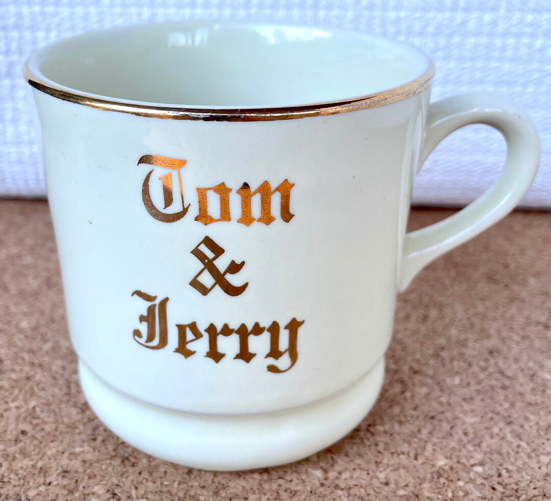 Vtg Tom & Jerry Punch Mug, Gold Accents, Hall China, Made in U.S.A. - Etsy