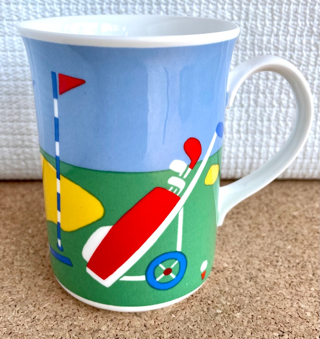 Vtg Preppy Golf Mug/tall Teacup, Fine Bone China, Queen's, Made in ...