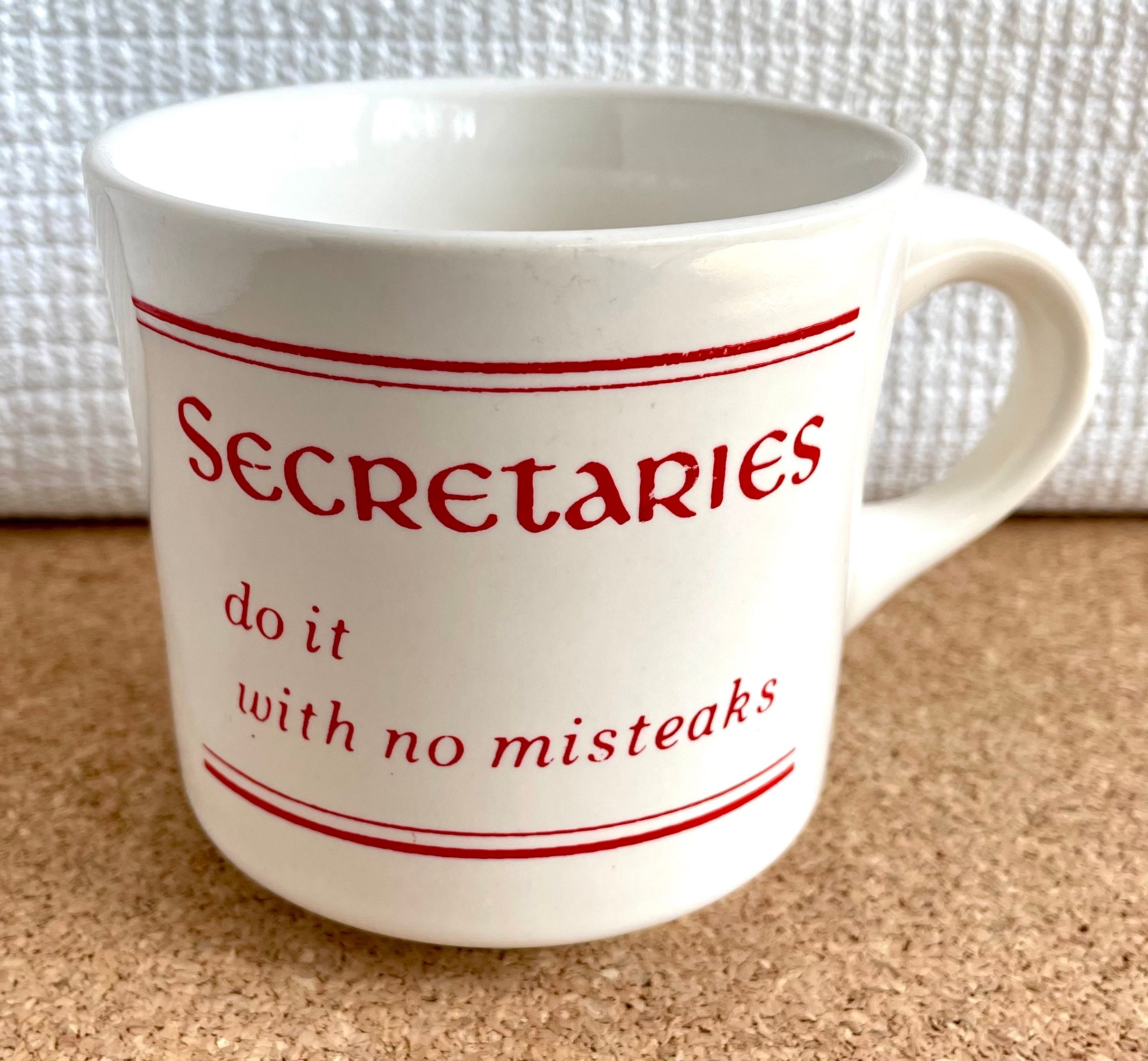 Vtg Humorous Secretary Mug Secretaries Do It With No | Etsy