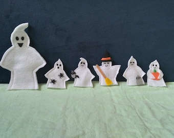Finger Puppet Ghost - Etsy