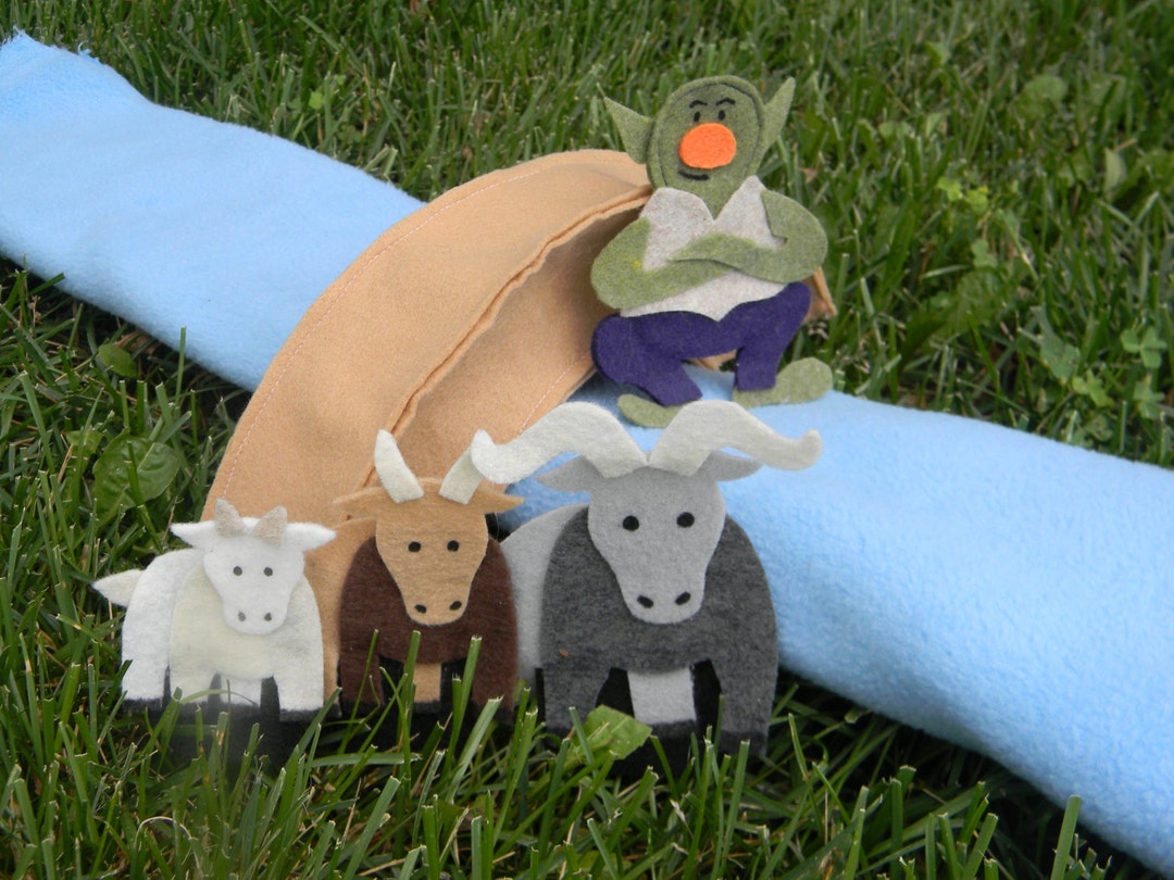 3 Billy Goats Gruff Finger Puppet Play Set - Etsy